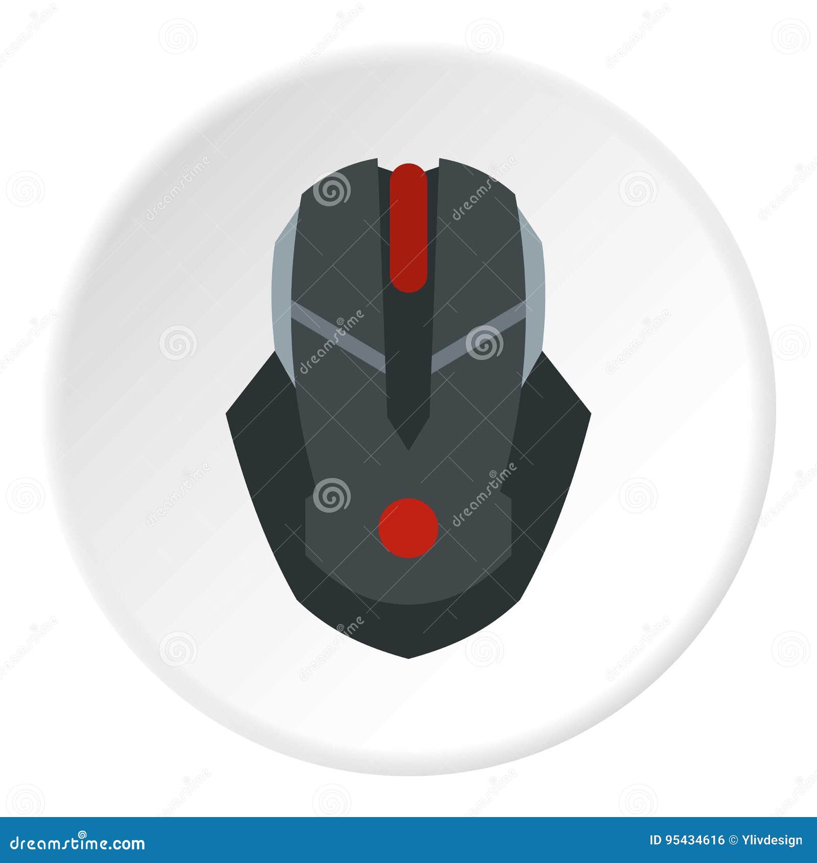 Gaming mouse icon circle stock vector. Illustration of digitally - 95434616