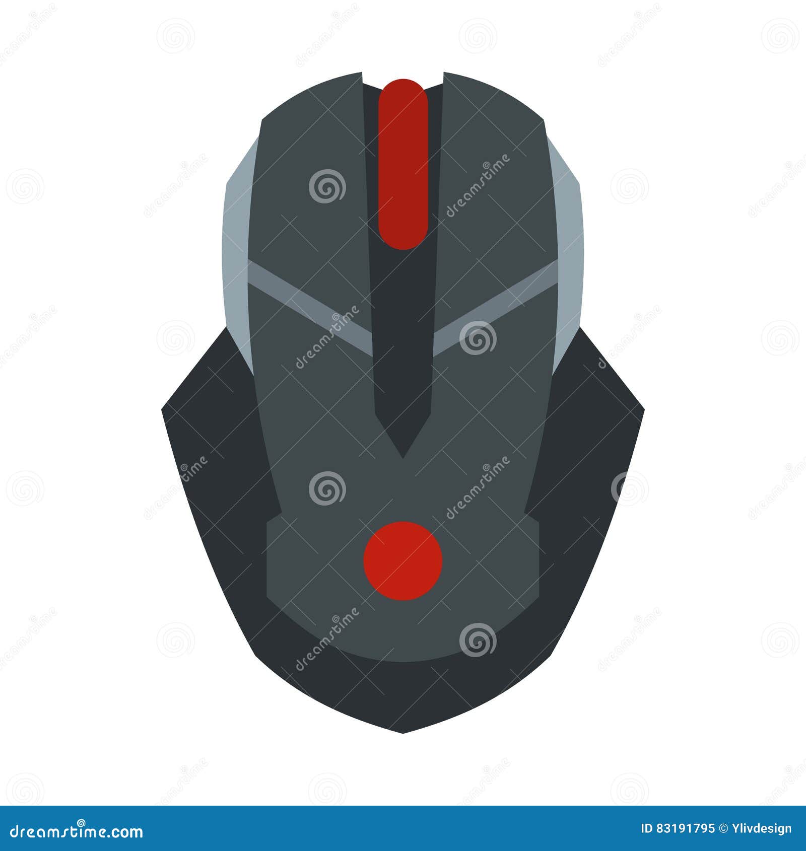 Gaming Mouse Icon, Flat Style Stock Vector - Illustration of modern ...