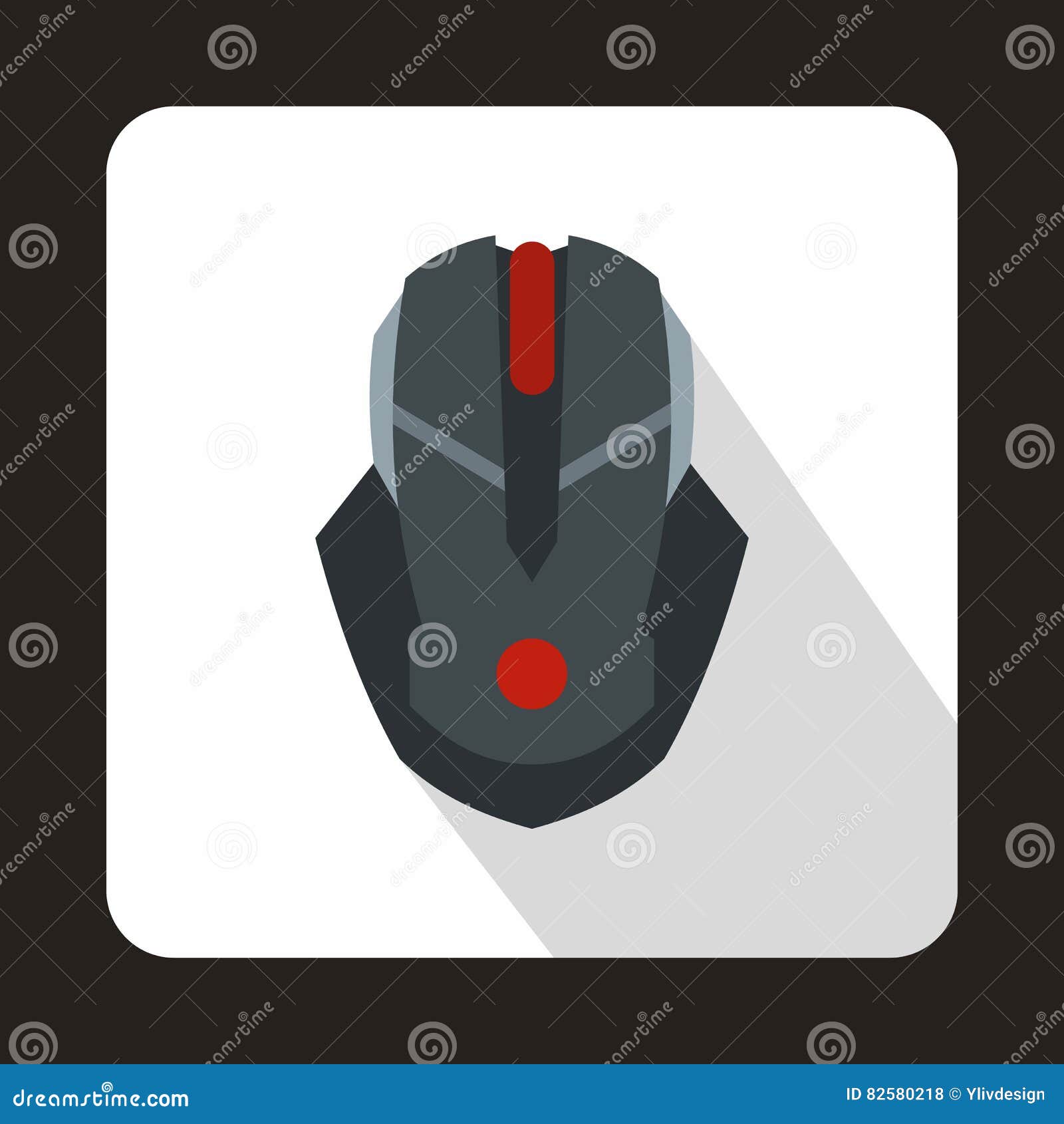 Gaming Mouse Icon, Flat Style Stock Vector - Illustration of click ...