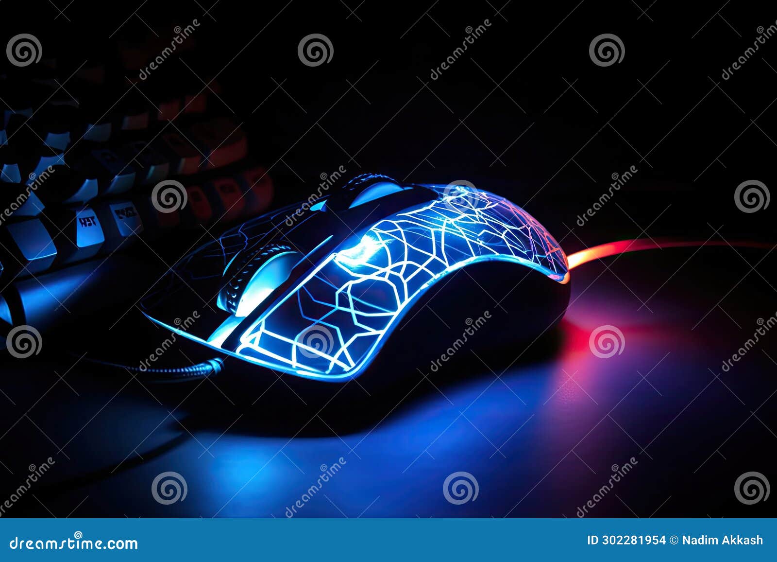 Gaming Mouse Light Painting Stock Illustration - Illustration of ...
