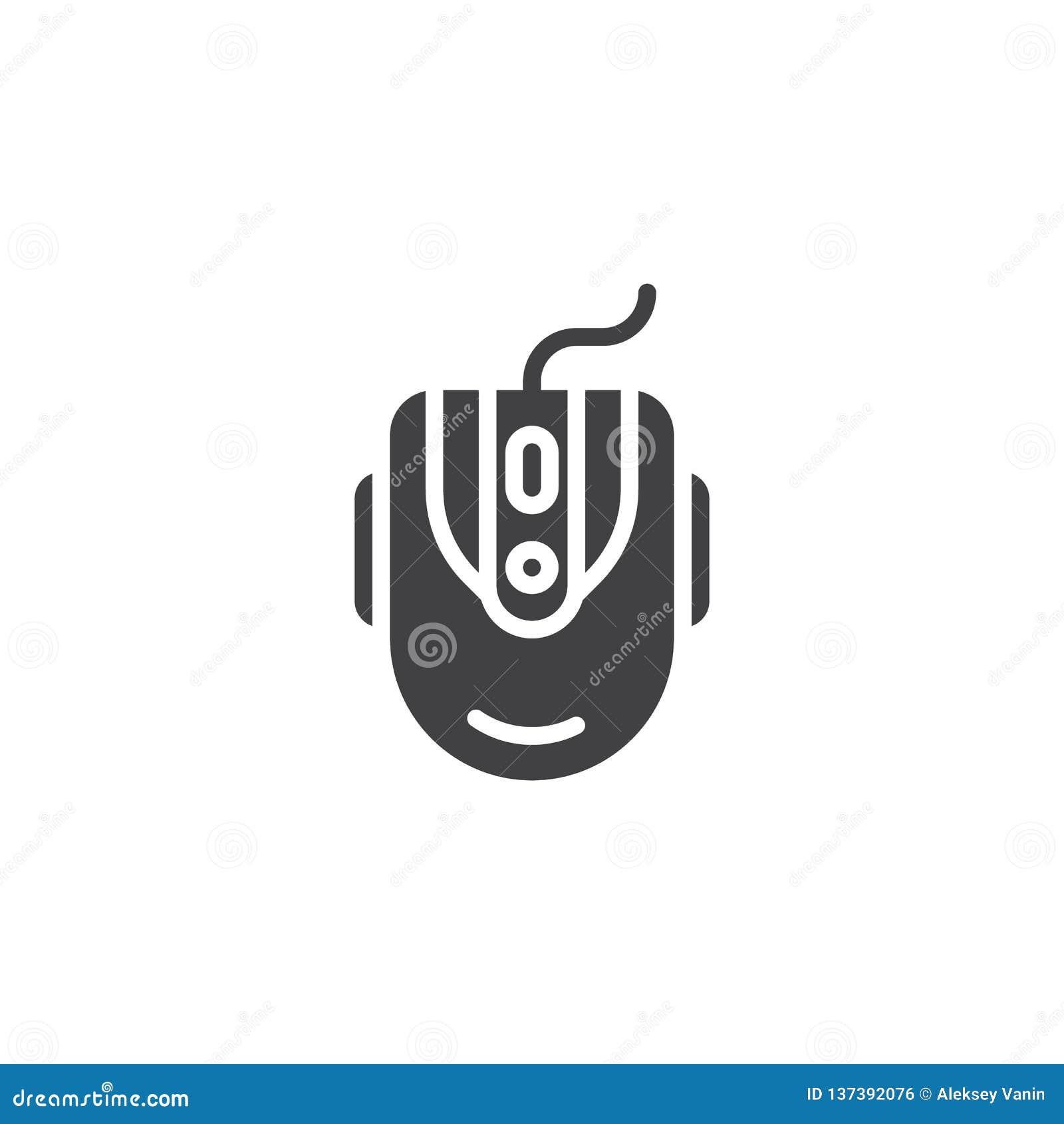 Gaming mouse vector icon stock vector. Illustration of single - 137392076