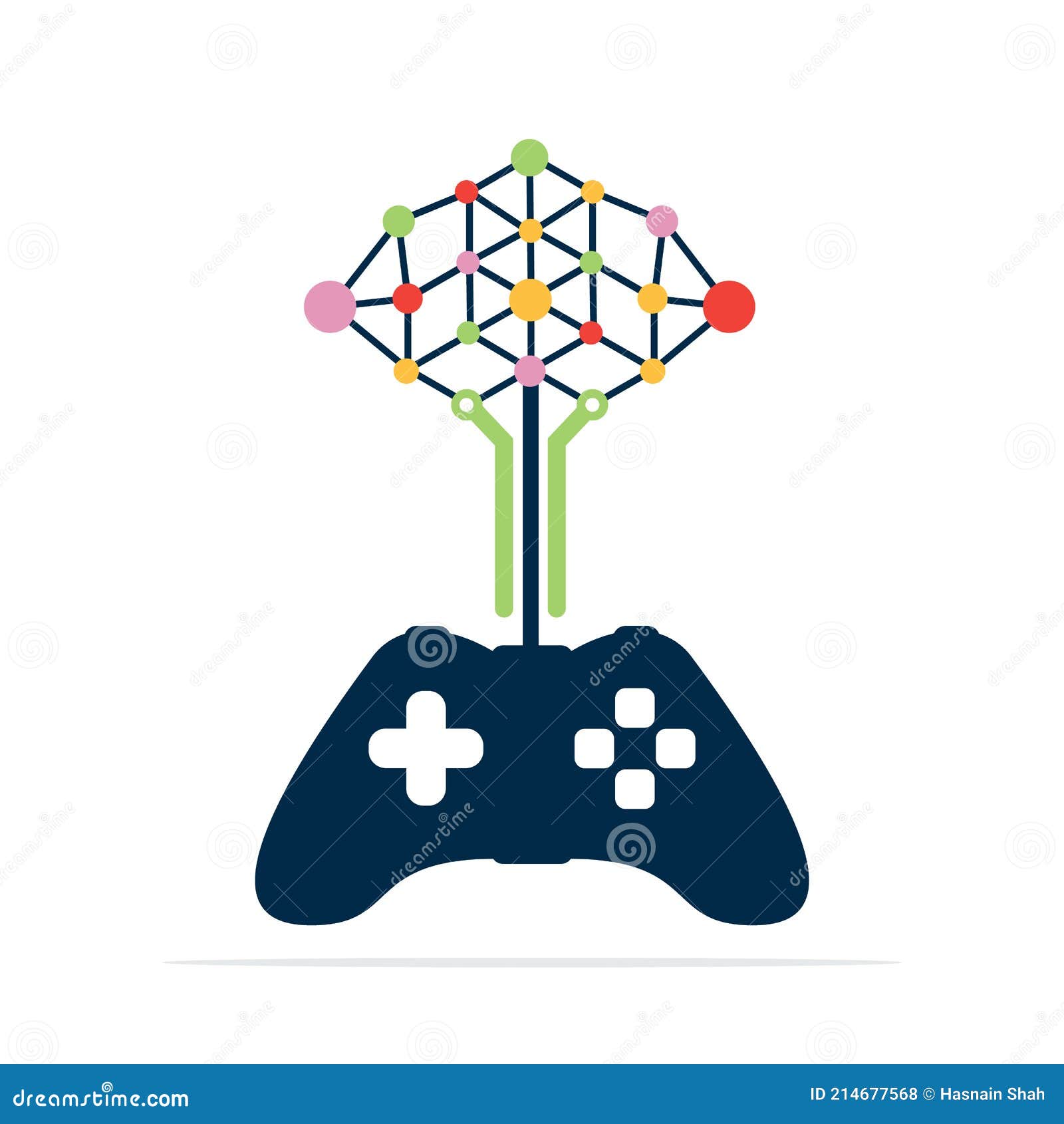 Gaming Network Logo Concept Design Template. Stock Vector ...