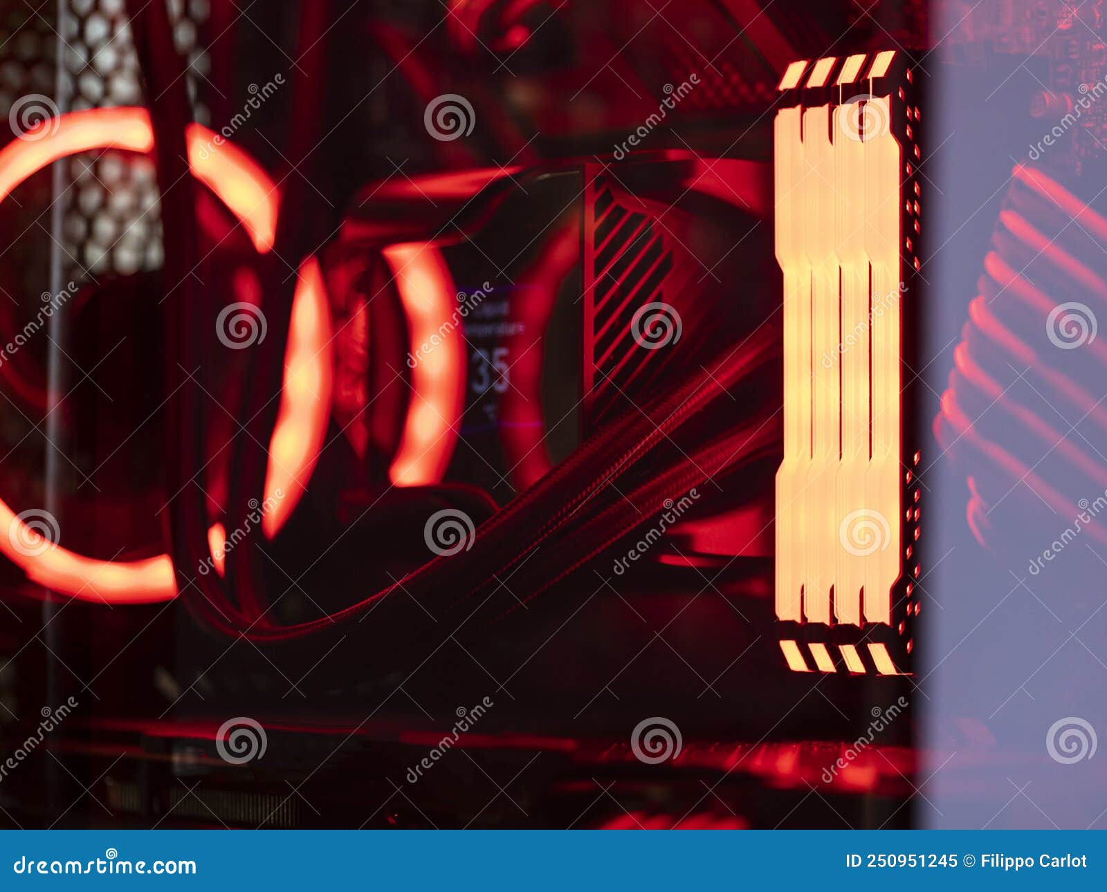 Gaming pc CPU temperature stock image. Image of processor - 250951245