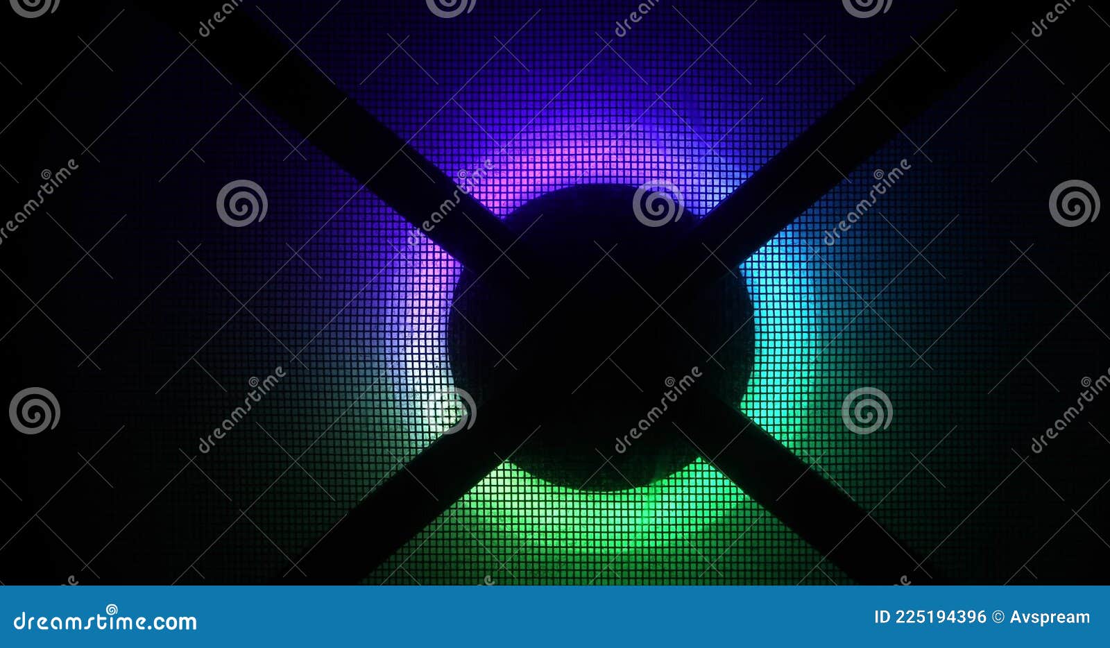 RGB Gaming PC Fan Cooling System CPU in Computer Case. Multicolored ...