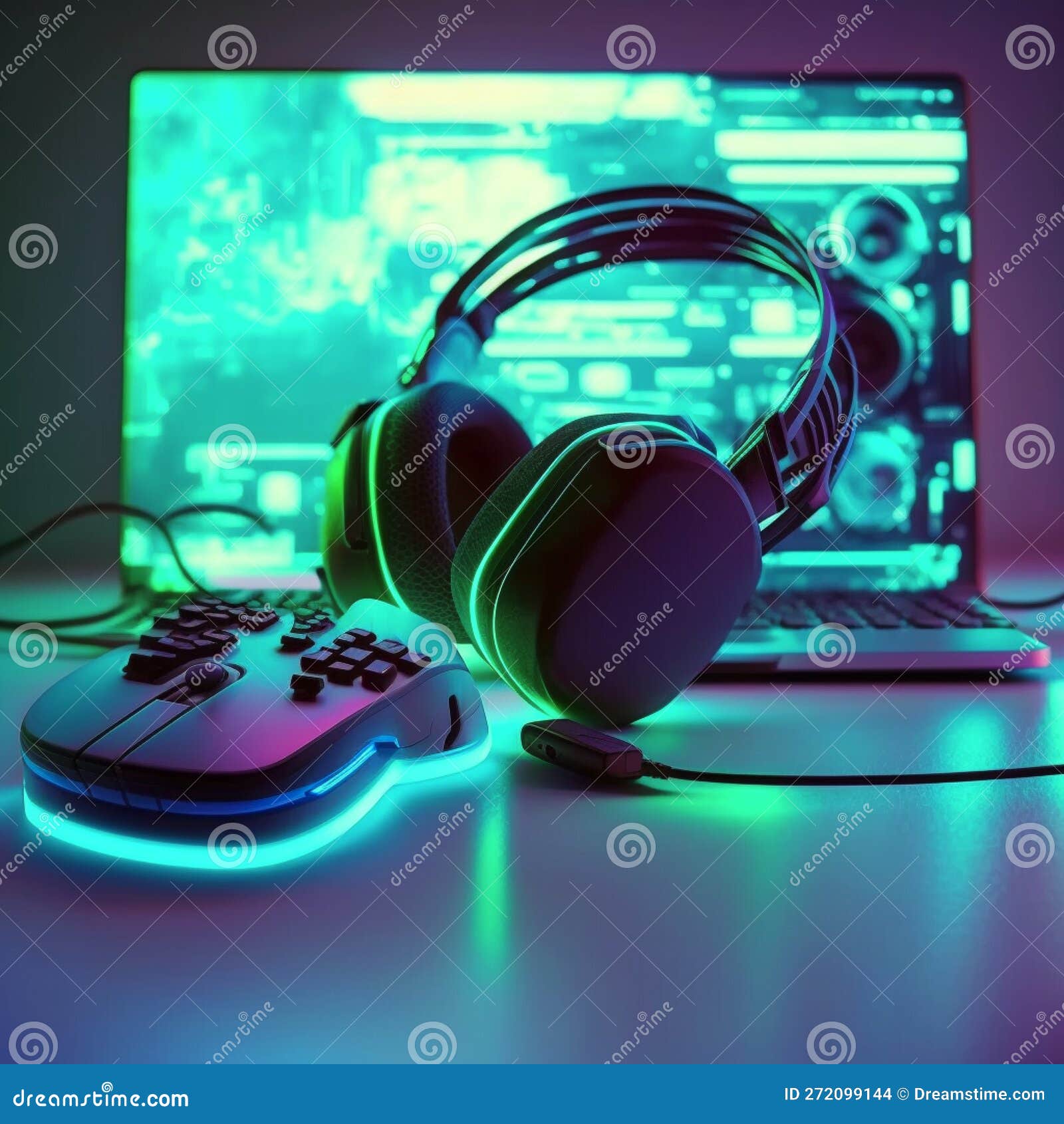 Gaming PC stock illustration. Illustration of card, tech - 272099144
