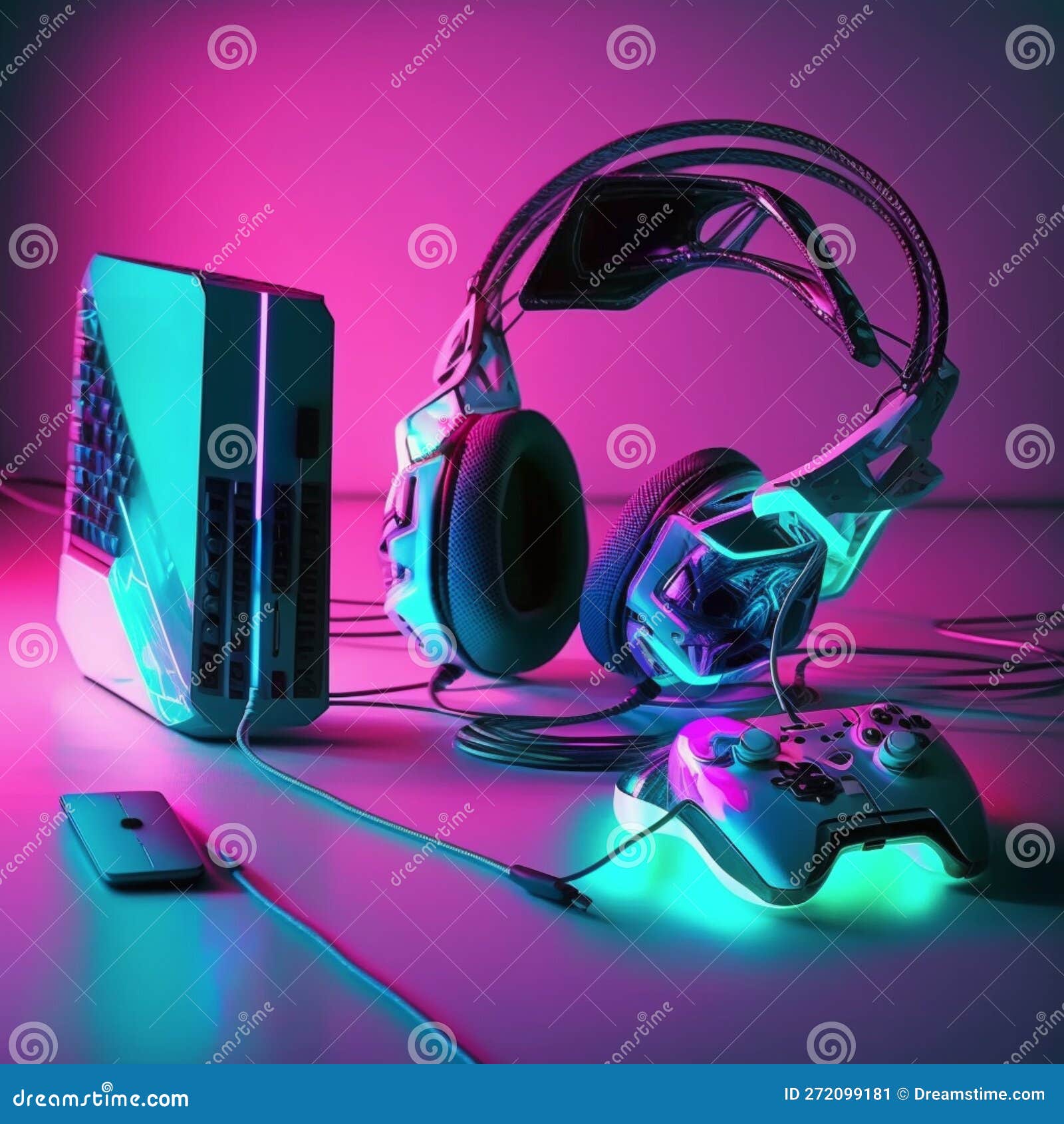 Gaming PC stock illustration. Illustration of master - 272099181
