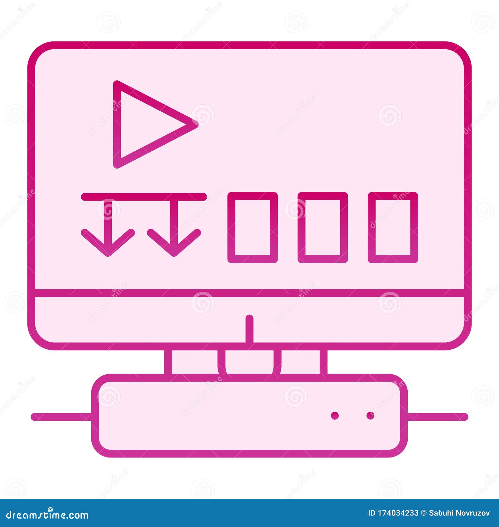 Gaming Platform Flat Icon. Gaming Account on Screen Vector Illustration ...