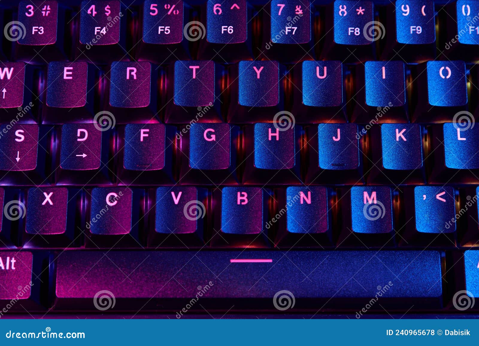 Gaming Rgb Keyboard on Dark Background Stock Photo - Image of light ...