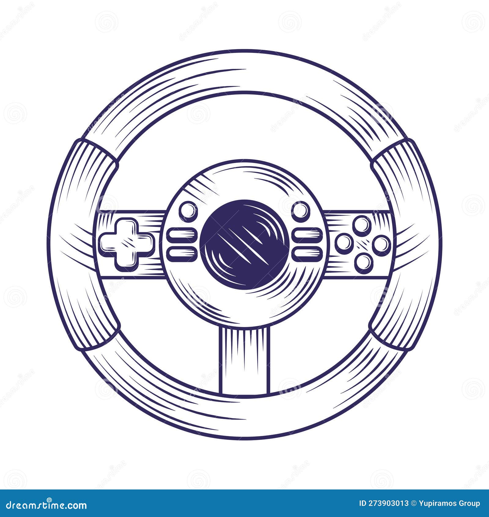 Gaming Steering Wheel Hand Drawn Outline Doodle Icon. Gaming Device ...