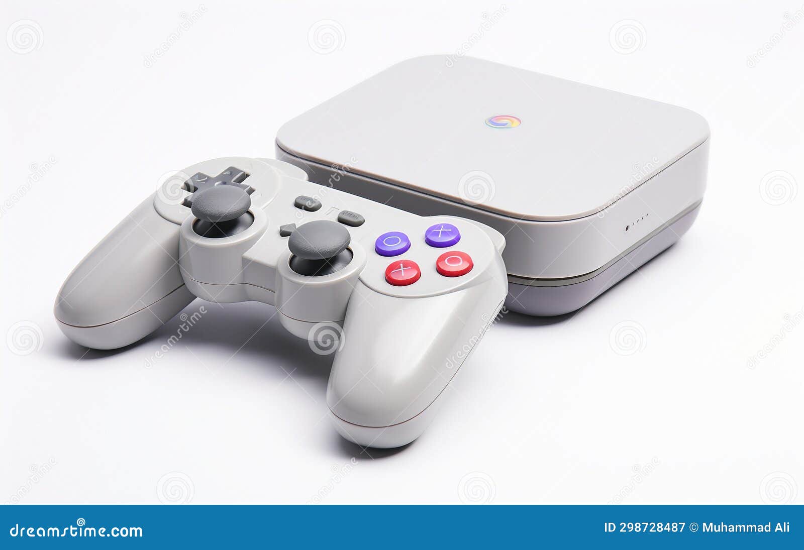 Gaming System Elegance on White Background Stock Image - Image of smart ...