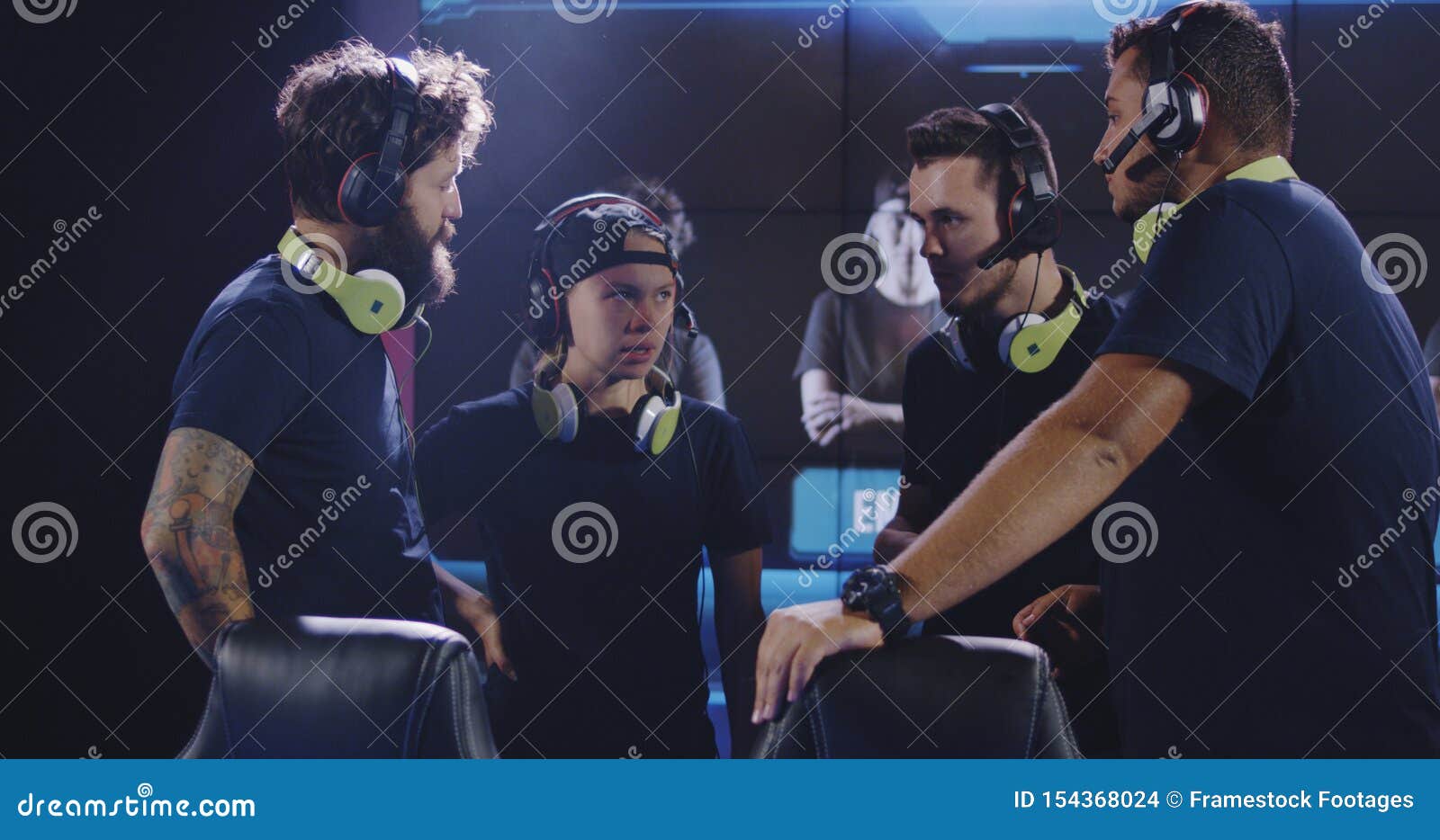 Gaming Team Discussing Strategy Stock Photo - Image of gaming, talking ...