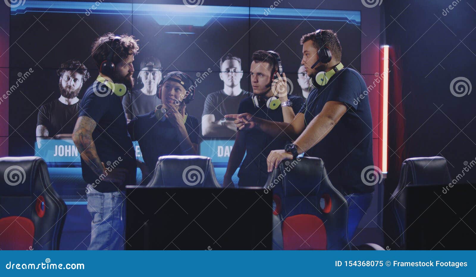 Gaming Team Discussing Strategy Stock Image - Image of esport, planning ...