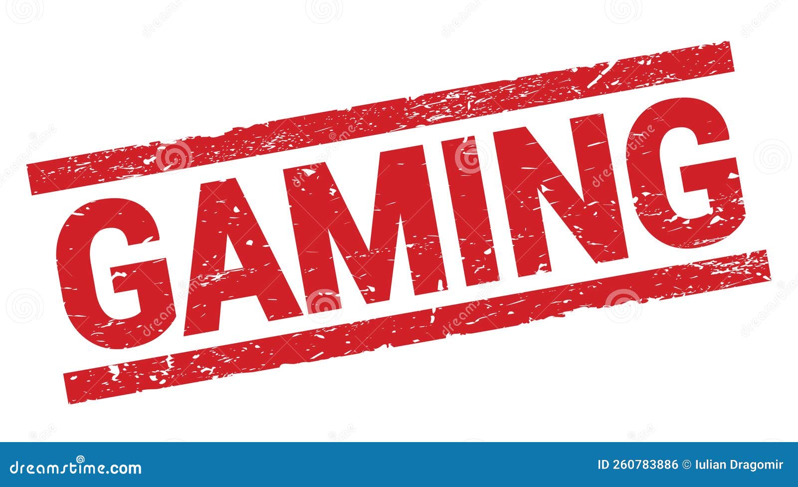 GAMING Text on Red Rectangle Stamp Sign Stock Illustration ...