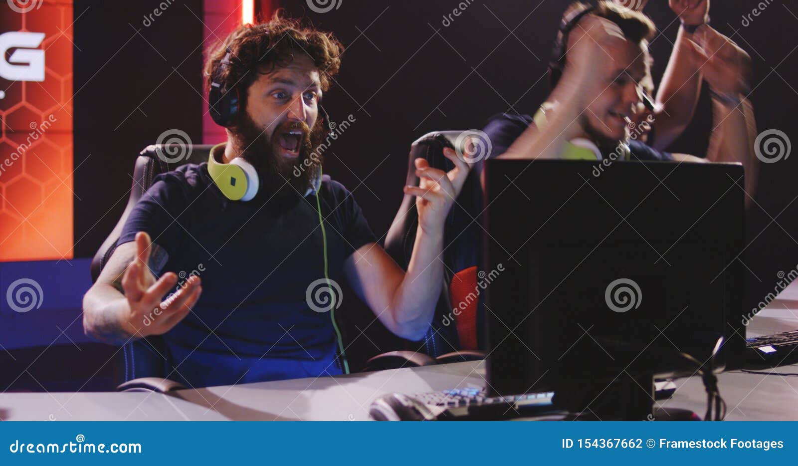 Gaming Tournament Team Winning a Match Stock Photo - Image of contest ...