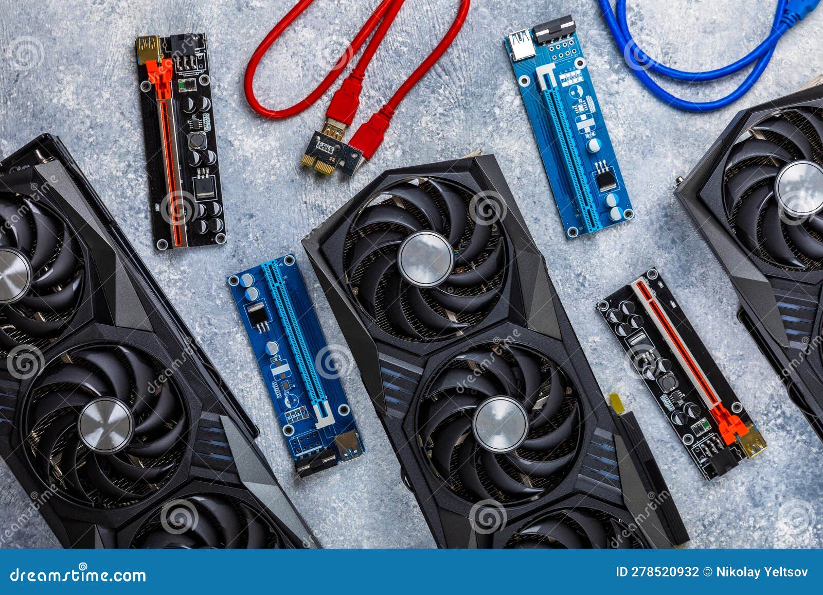 Gaming Video Card, Video Card Adapter on Background for Video Games and ...