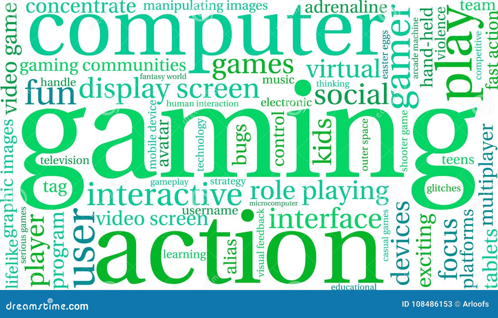Gaming Word Cloud stock vector. Illustration of gaming - 108486153