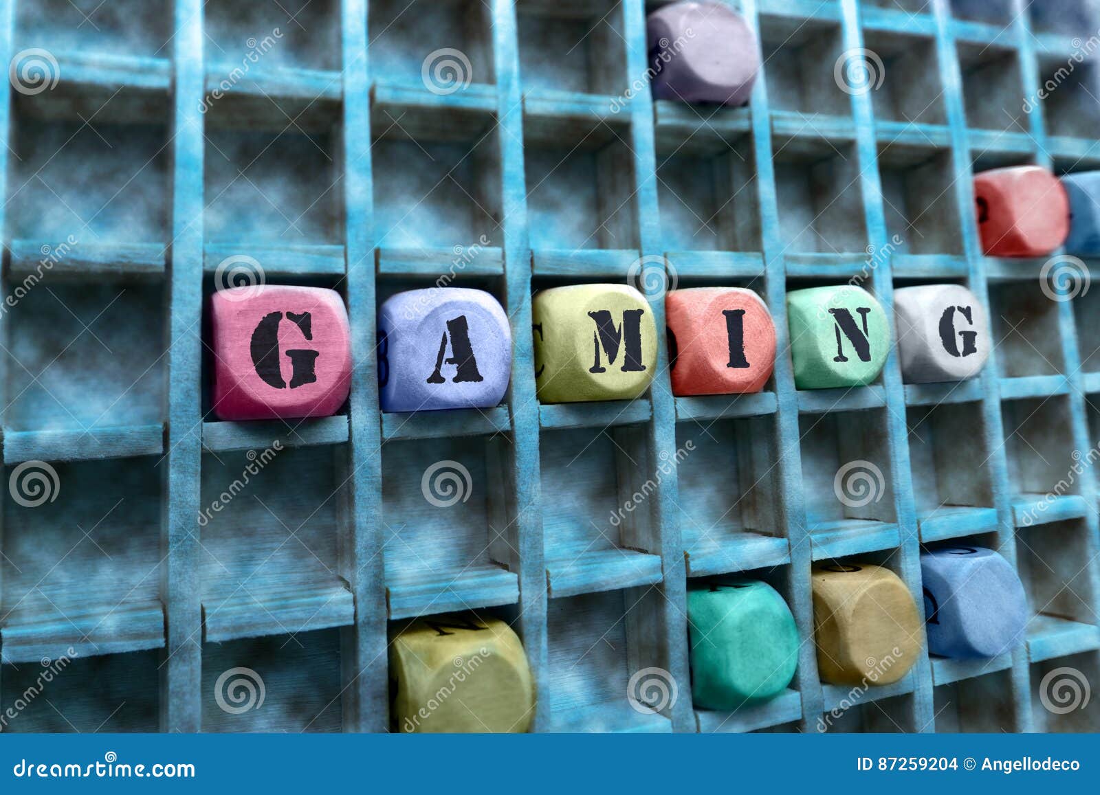 Gaming Word Made with Building Wooden Blocks Stock Photo - Image of ...
