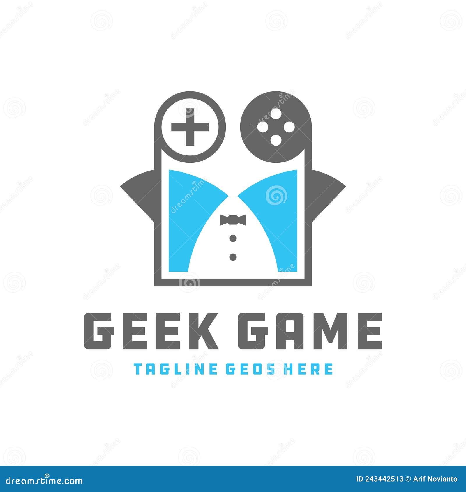 Gaming Worker Illustration Logo Design Stock Vector - Illustration of ...