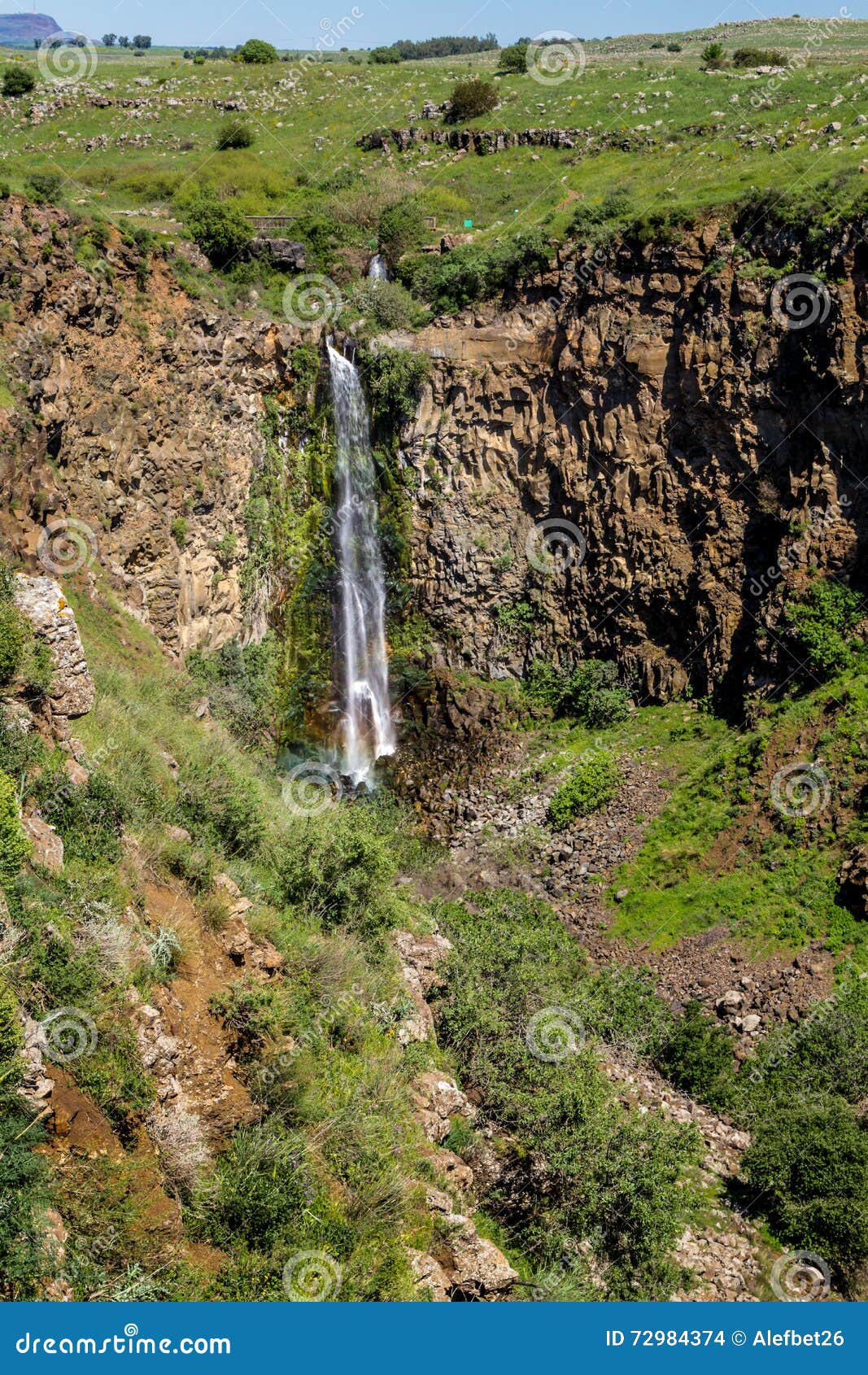 Gamla Waterfall in Israel stock photo. Image of national - 72984374