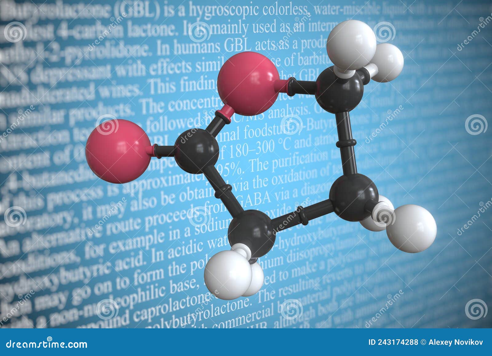 Gamma-butyrolactone Or GBL Solvent Molecule. Used As Prodrug Form Of ...