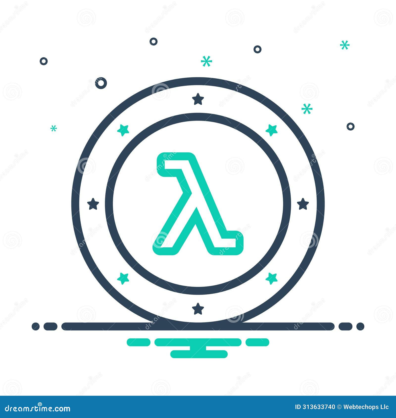 Mix Icon for Gamma, Sign and Education Stock Vector - Illustration of ...