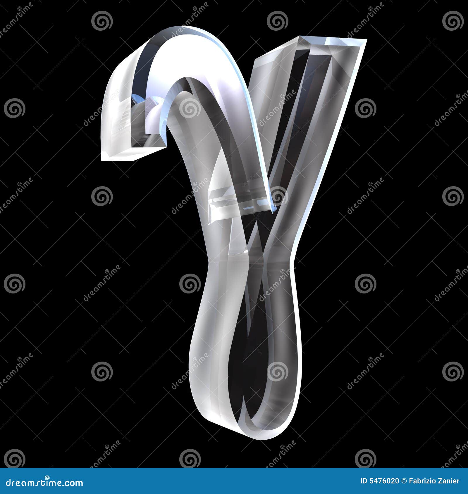 Gamma symbol in glass (3d) stock illustration. Illustration of academic ...