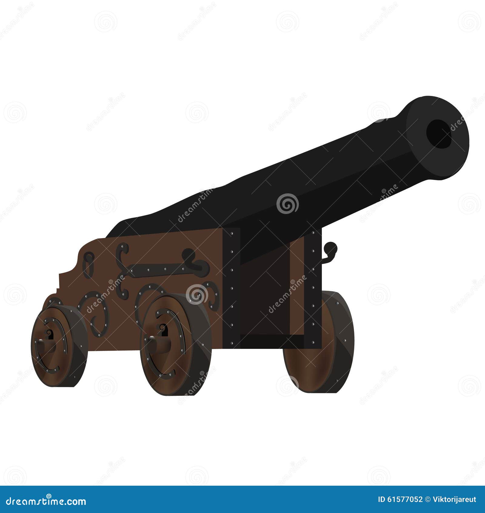 Gammal kanon stock illustrationer. Illustration av artilleri - 61577052