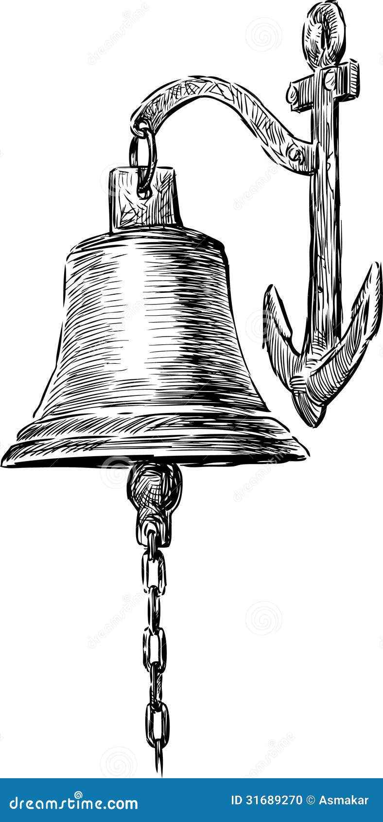 Gammal ringklocka vektor illustrationer. Illustration av tappning ...