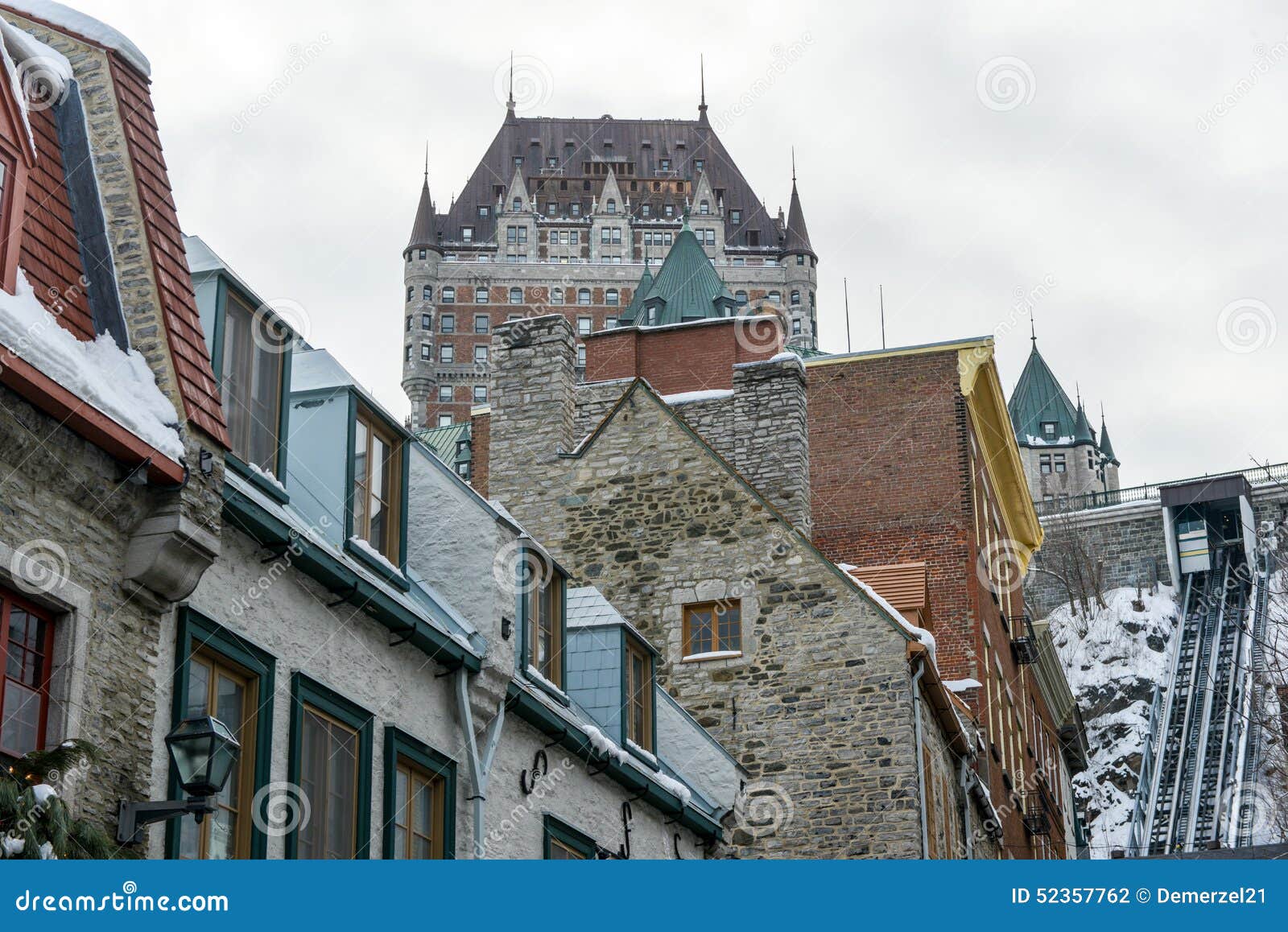 Gammal Stad - Quebec City, Kanada Arkivfoto - Bild av historia ...