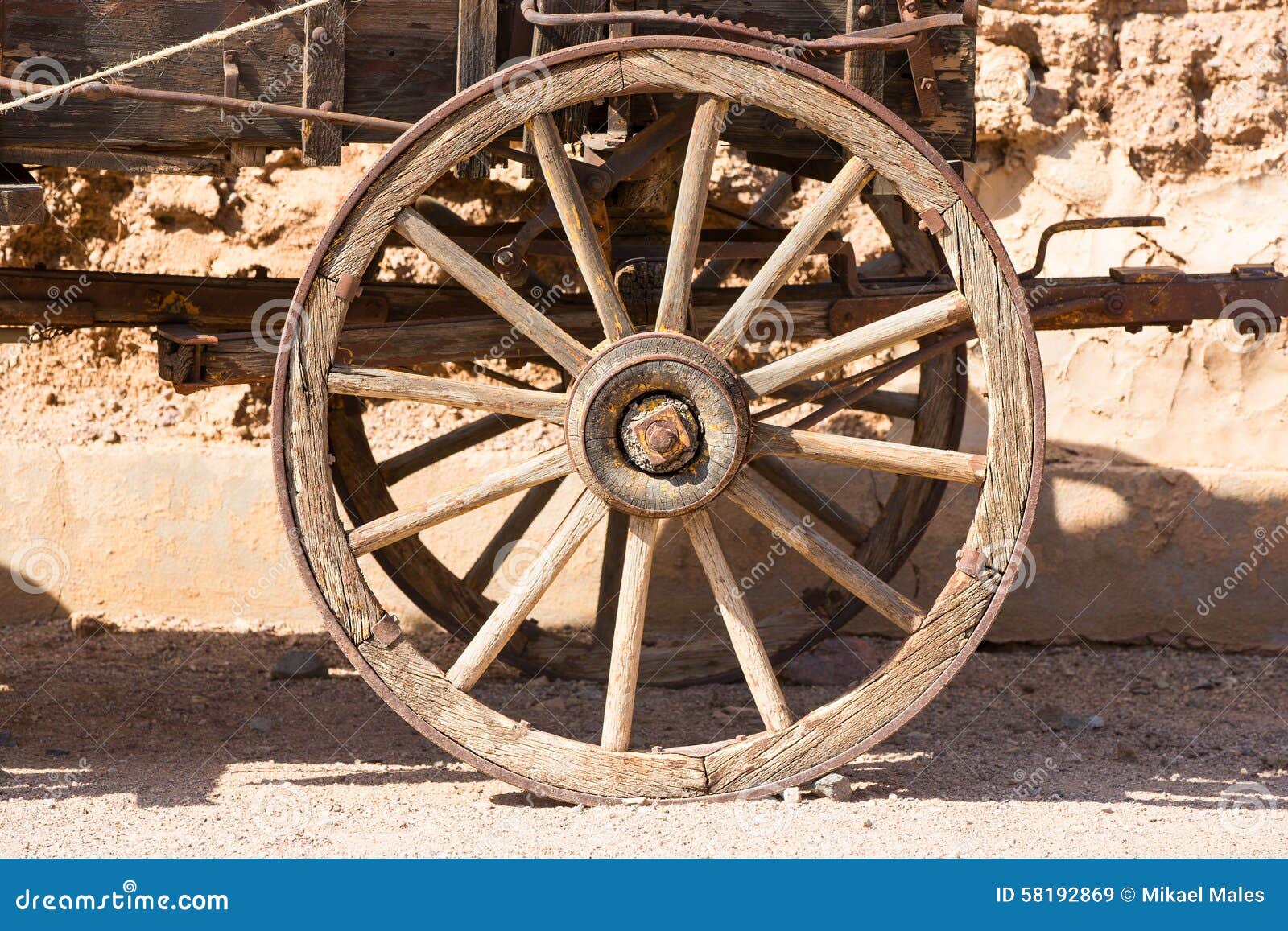 Gammalt Hjul Av En Dold Vagn Fotografering för Bildbyråer - Bild av ...