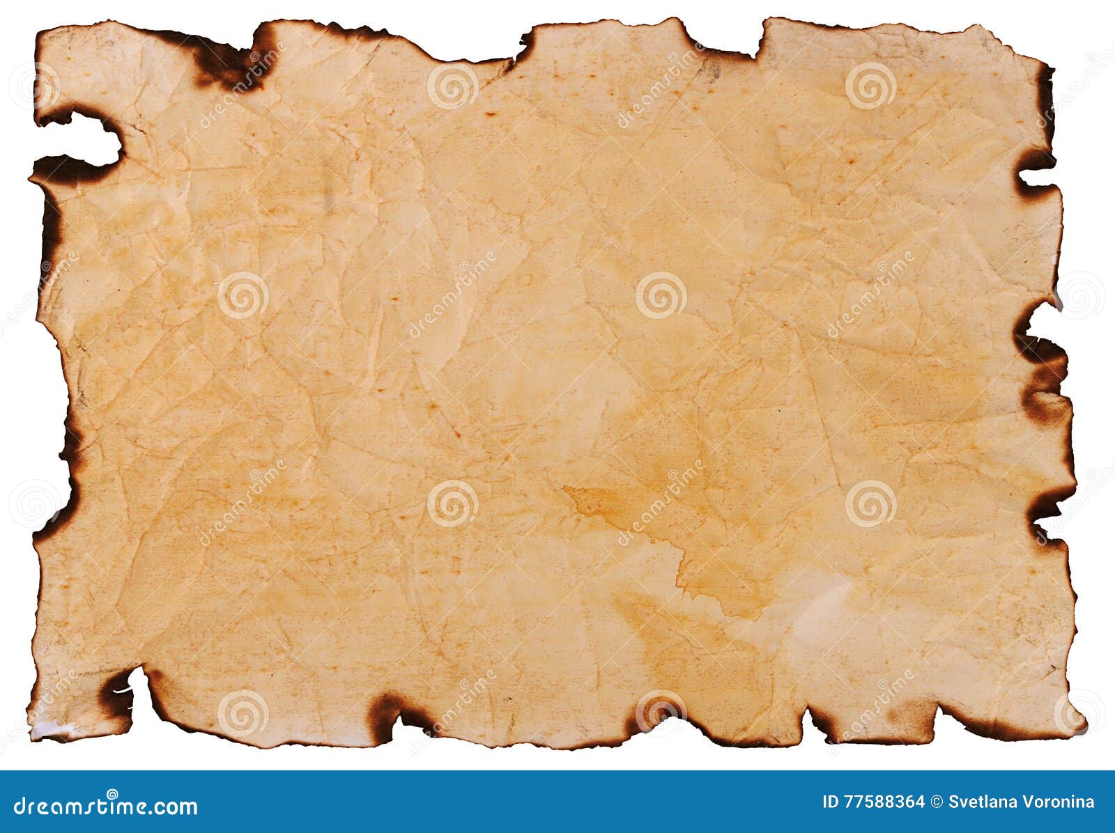 Gammalt Papper Med De Brända Kanterna Arkivfoto - Bild av gammalt ...