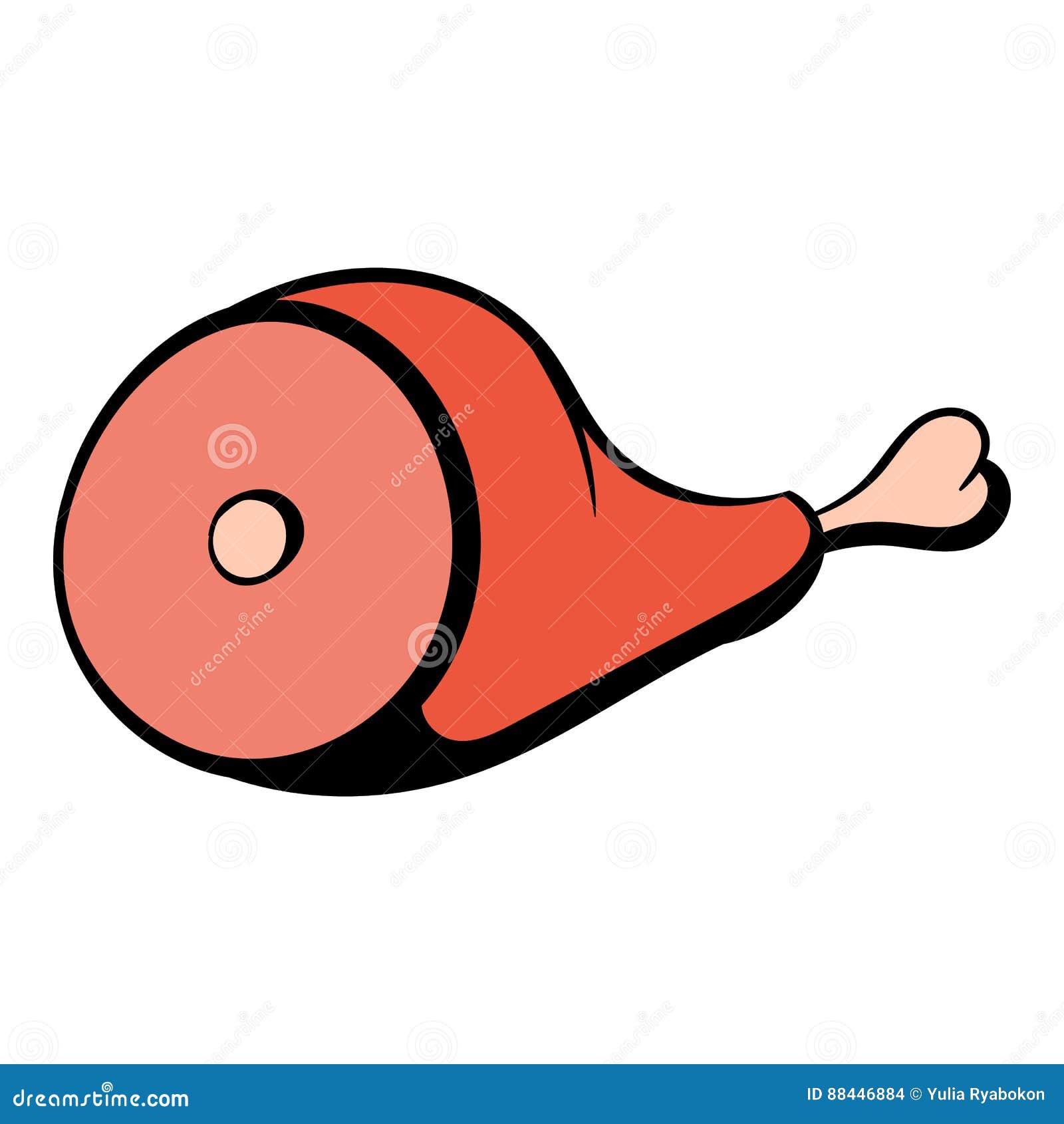 Gammon icon cartoon stock vector. Illustration of diet - 88446884