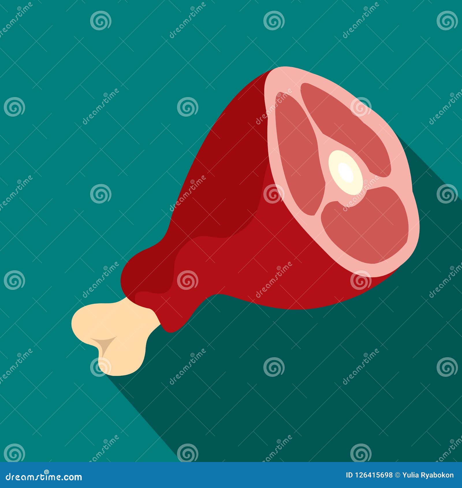 Gammon icon in flat style stock illustration. Illustration of lunch ...