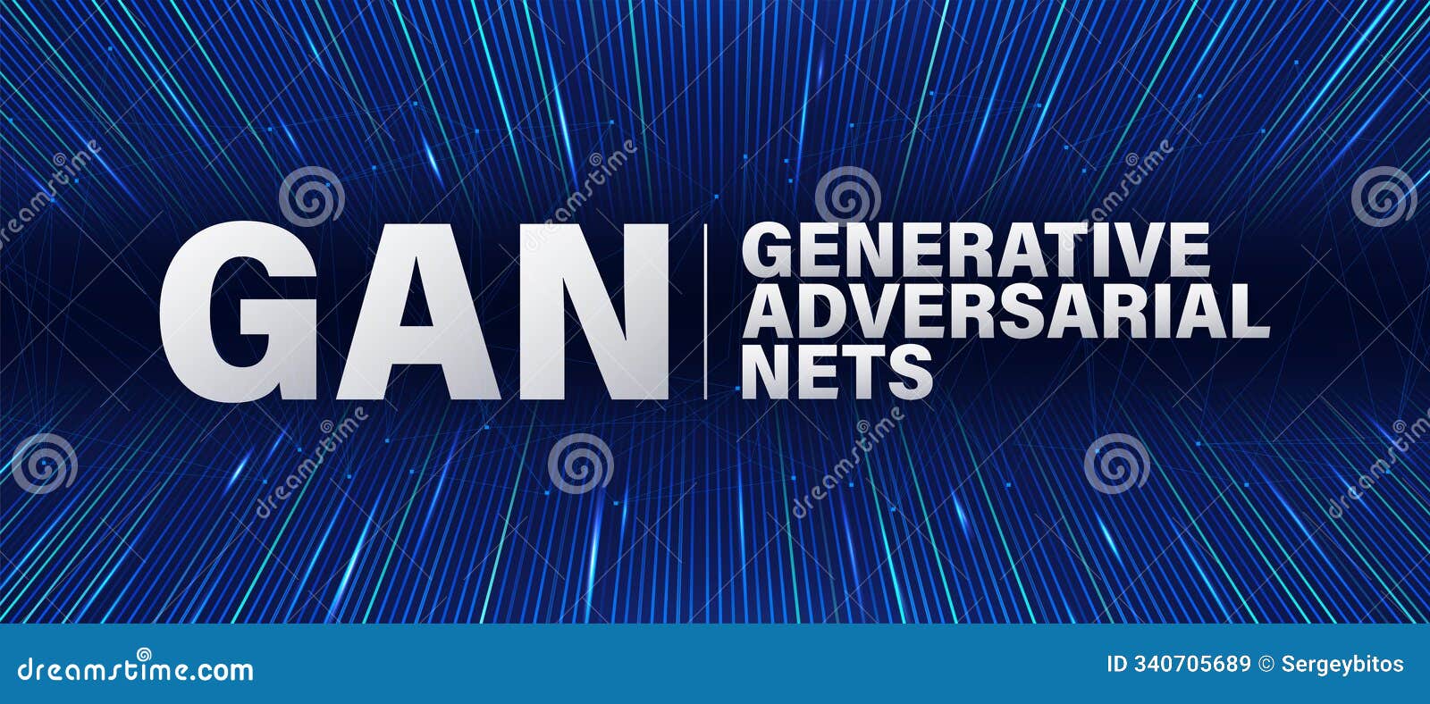Gan - Generative Adversarial Network, Concept Banner Stock Illustration ...