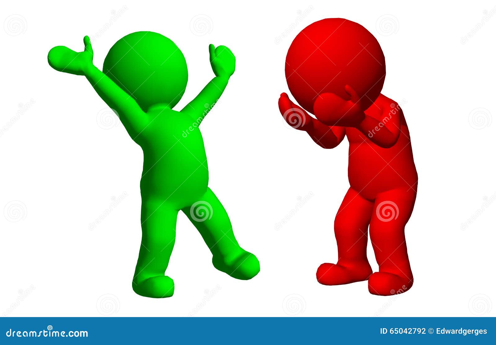 Ganador y perdedor stock de ilustración. Ilustración de éxito - 65042792