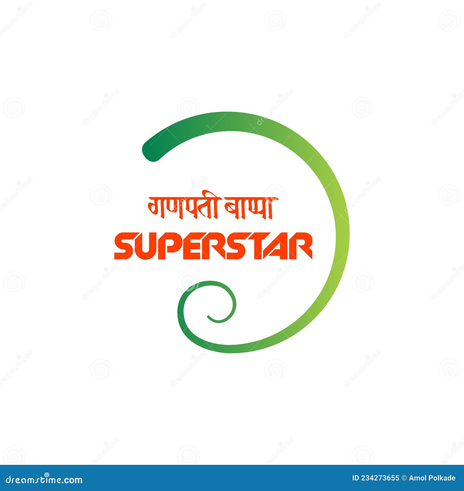 Ganapati Bappa Superstar Con Ganesh Face Vector. Logo De Ganapati Bappa ...