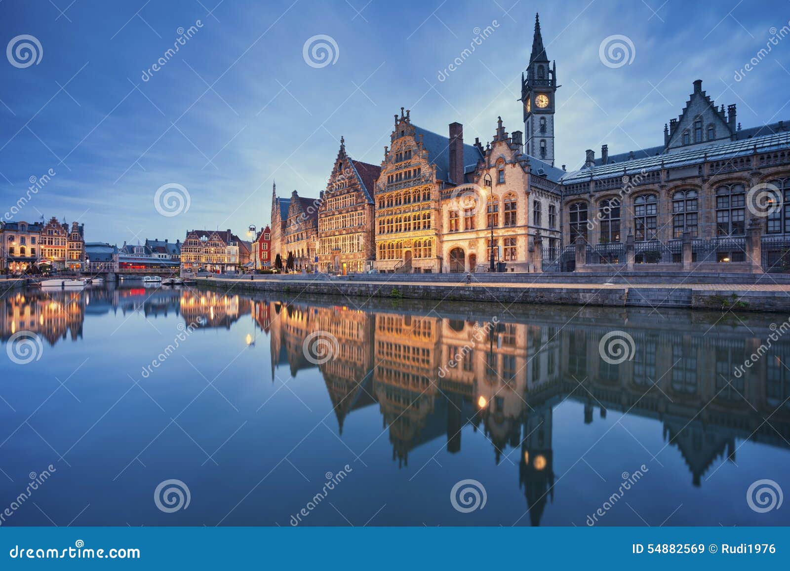 Gand image stock. Image du crépuscule, gand, histoire - 54882569