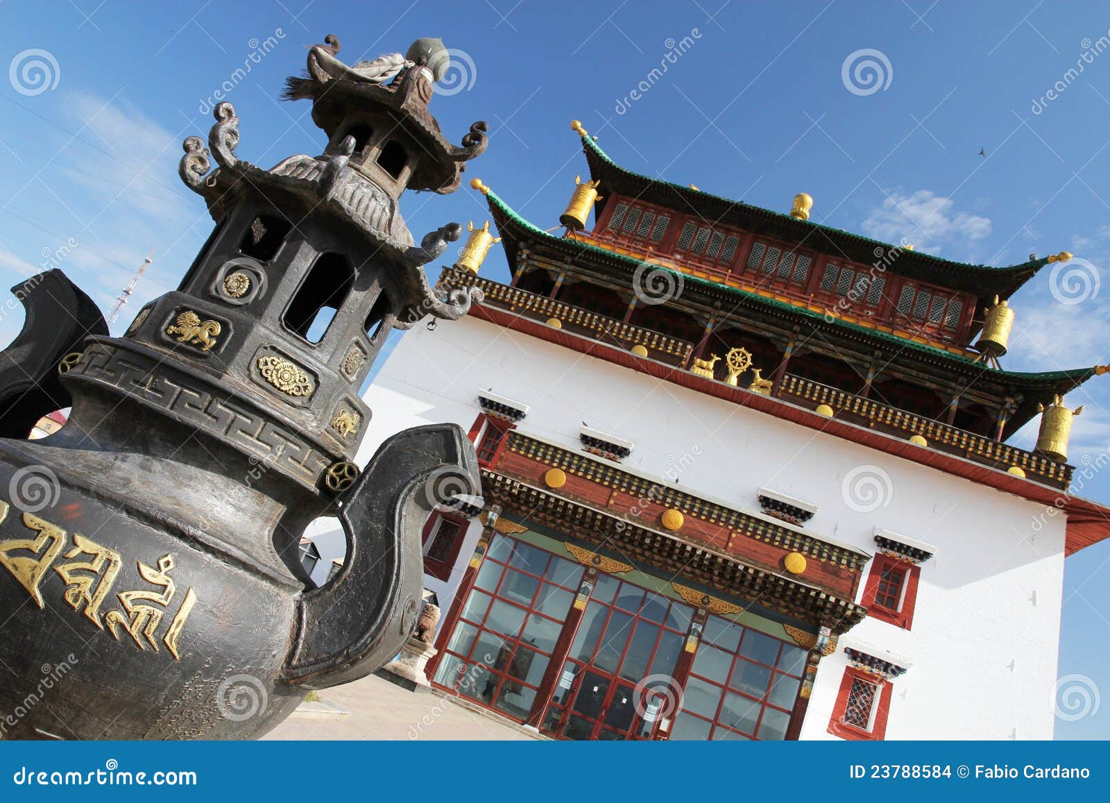 Gandan Monastery stock photo. Image of baatar, monk, khiid - 23788584