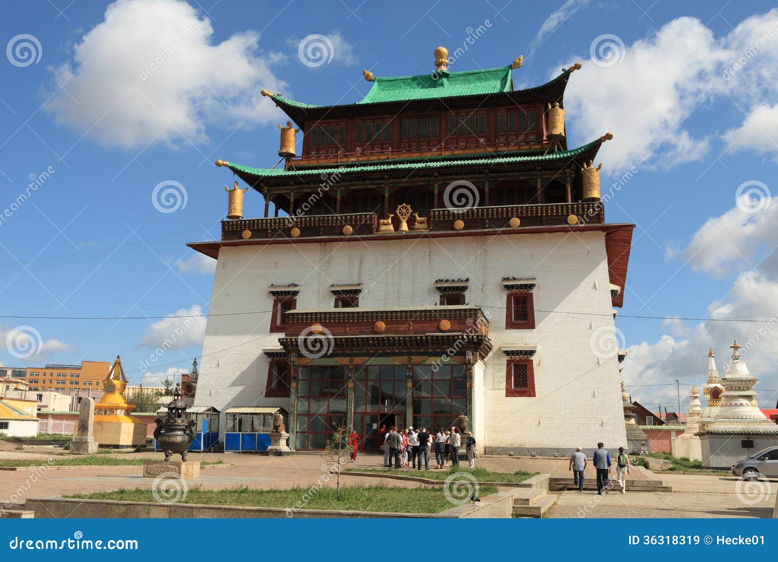 Gandan Monastery Ulaanbaatar Editorial Stock Image - Image of khaan ...