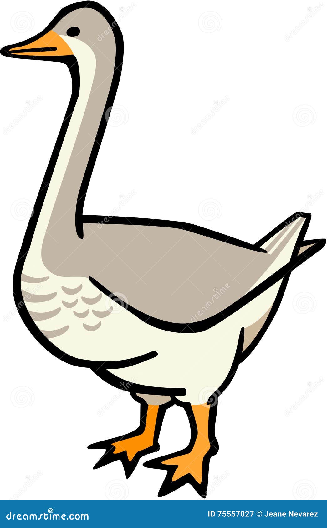 Gander ilustración del vector. Ilustración de aislado - 75557027