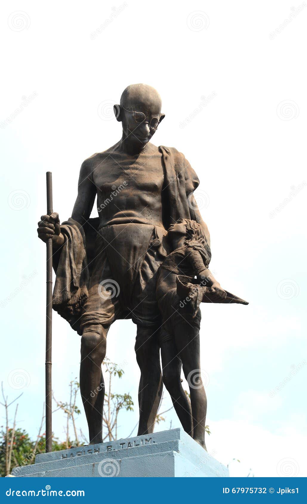 Gandhi statue stock photo. Image of view, monument, craftmanship - 67975732
