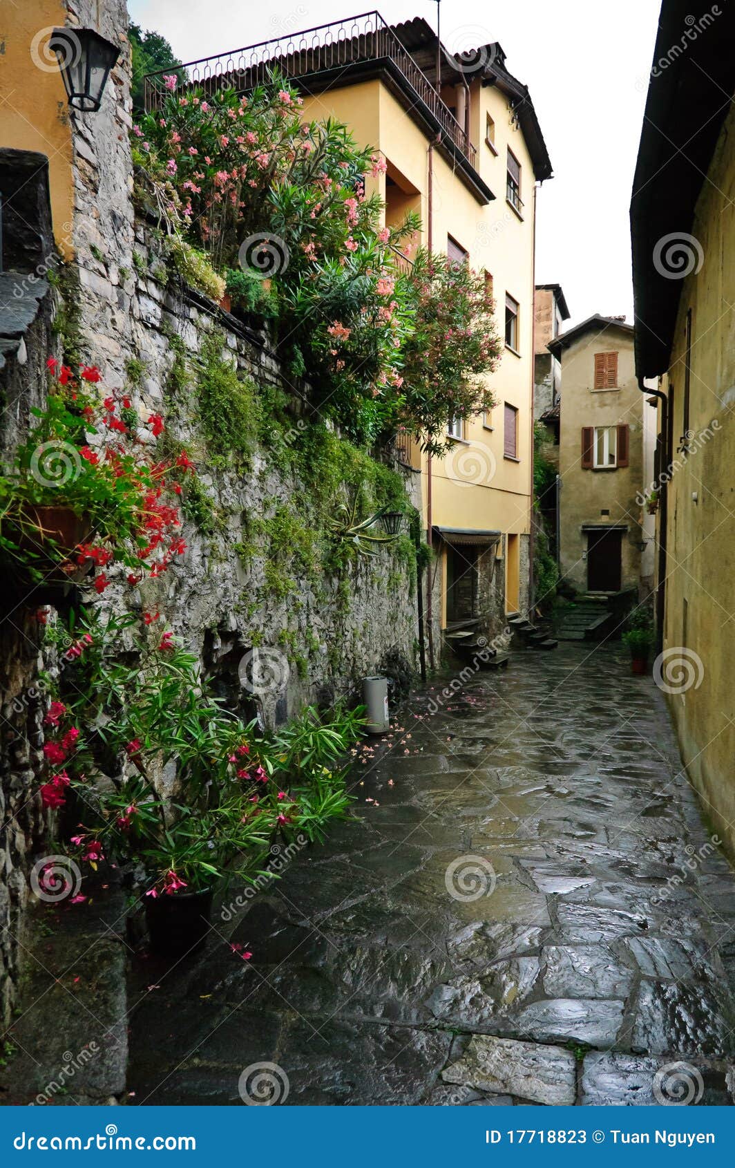 Gandria stock image. Image of architectural, narrow, building - 17718823