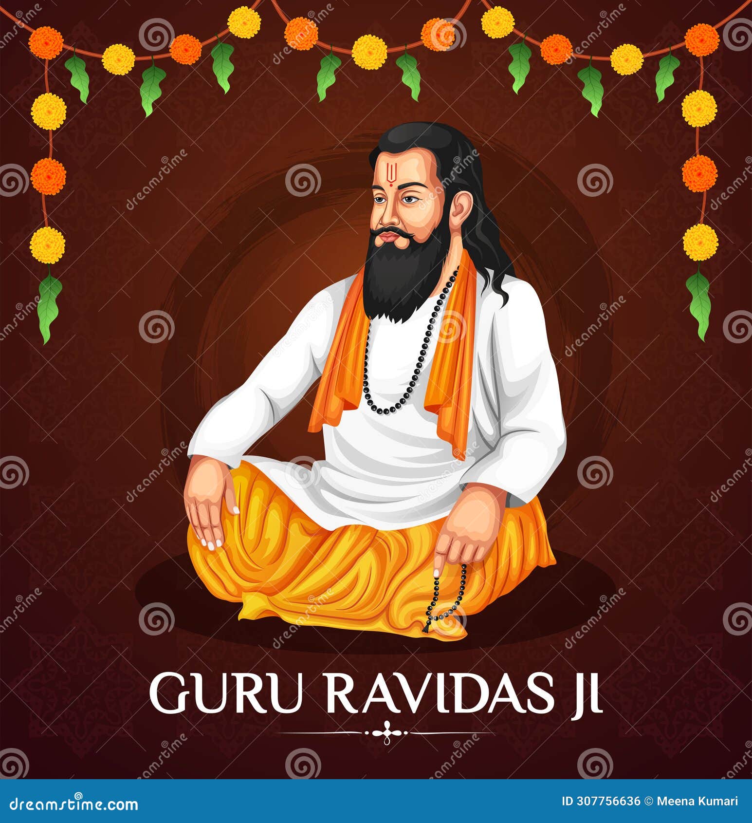 Vector Illustration of Guru Ravidas Jayanti Editable Poster Design ...