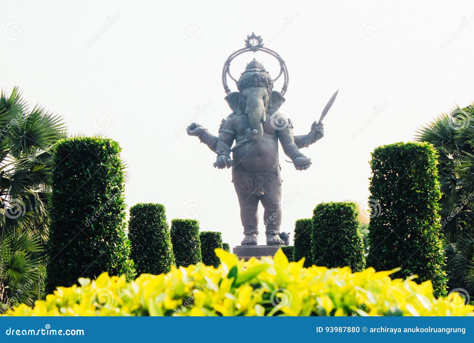 Ganesh stand and flower stock photo. Image of background - 93987880