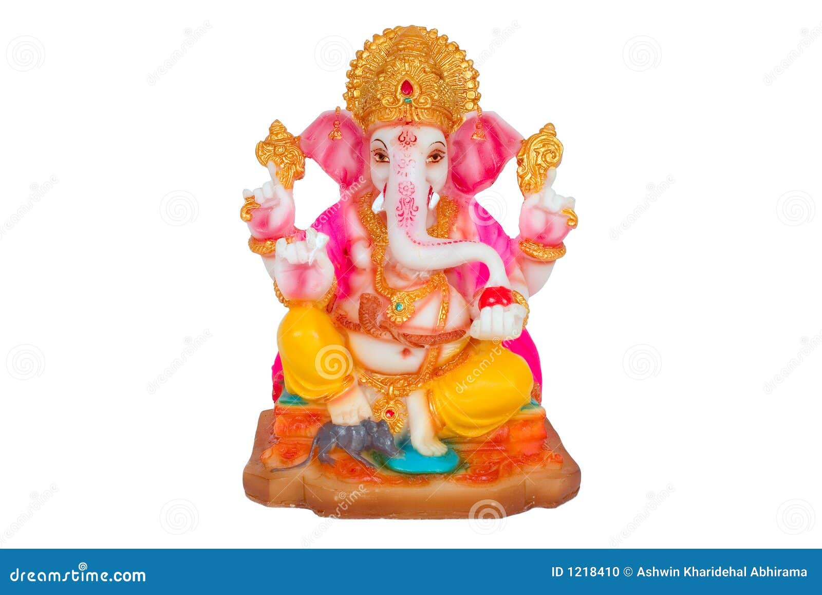 Ganesh Statue with Clipping Path Stock Photo - Image of painted ...