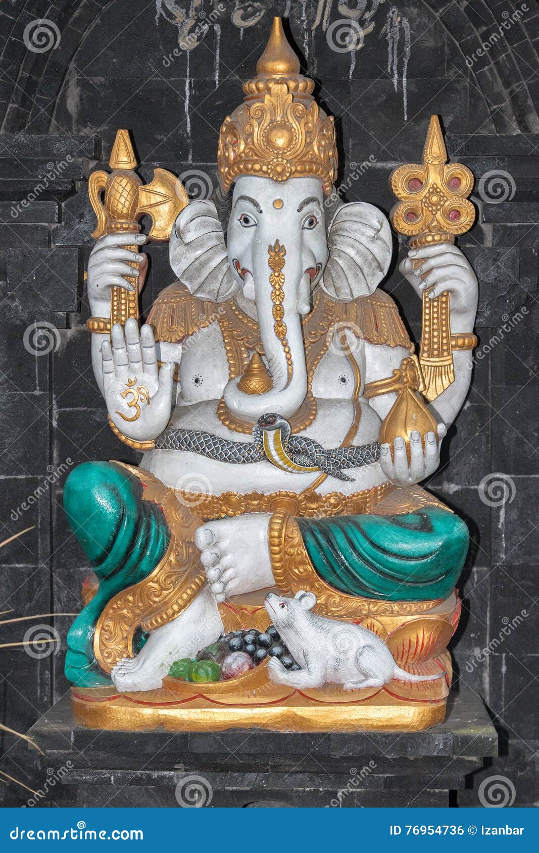 Ganesh Statue Inside a Temple in Bali Stock Photo - Image of ganesh ...