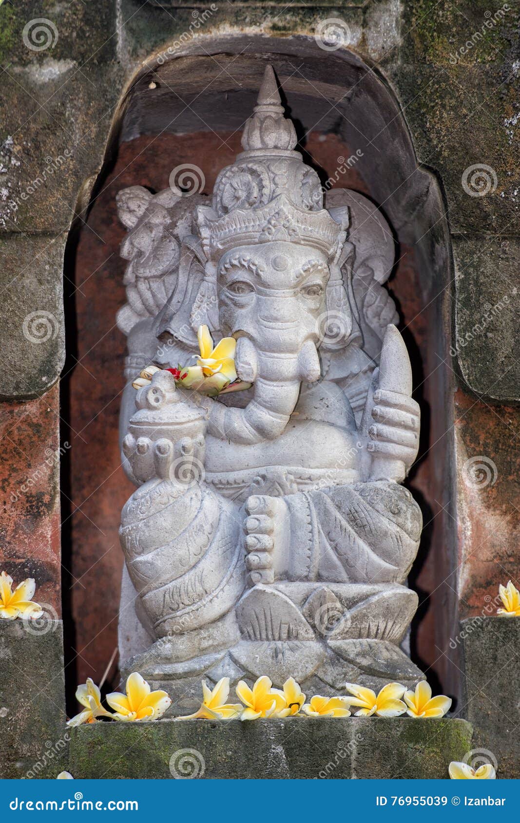 Ganesh Statue Inside a Temple in Bali Stock Image - Image of decoration ...