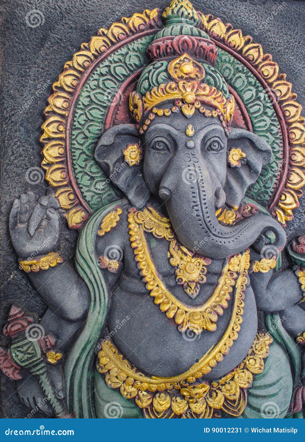 Ganesh Statue Pink Color Thai Called Phra Pikanet At Outdoor For People ...