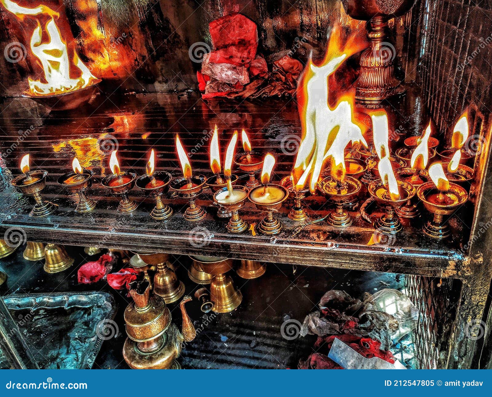 Ganesh Temple in Chabil Kathmandu Stock Image - Image of crowd, ganesh ...