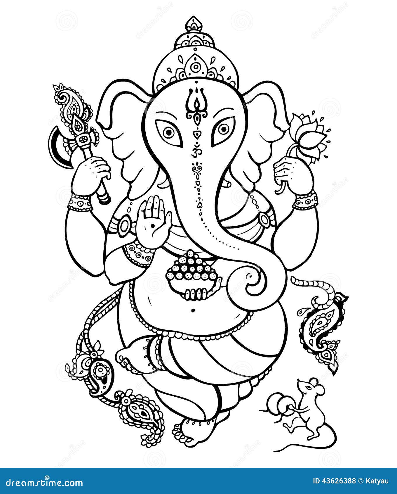 Ganesha Hand Drawn Illustration. Stock Vector - Illustration of ... Ganesha Hand Drawn Illustration. Stock Vector - Illustration of ...